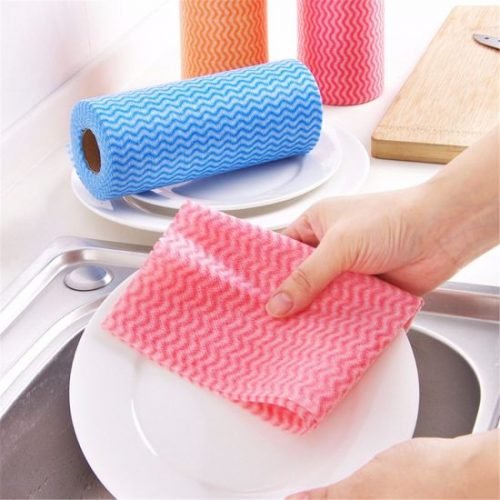 PAÑO DE COCINA REUTILIZABLE JANTEX CLEANING WIPE ROLLO CON 100 UNIDADES ...